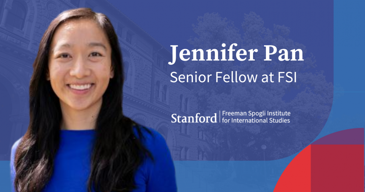 FSI | Cyber - Jennifer Pan to Become FSI’s Newest Senior Fellow